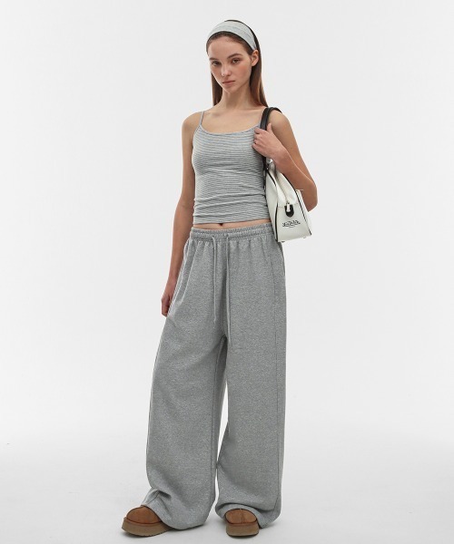 BLACKUP（ブラックアップ）の「[B-BASIC] エアスウェットワイド2WAYバンディングパンツ（スウェットパンツ）」 - WEAR