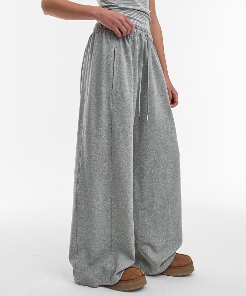 BLACKUP（ブラックアップ）の「[B-BASIC] エアスウェットワイド2WAYバンディングパンツ（スウェットパンツ）」 - WEAR