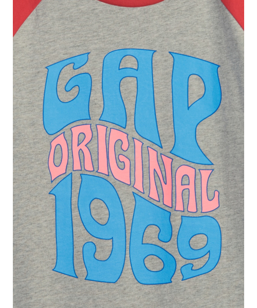 GAP（ギャップ）の「Gap1969ロゴ ラグランtシャツ (キッズ)（Tシャツ/カットソー）」 - WEAR
