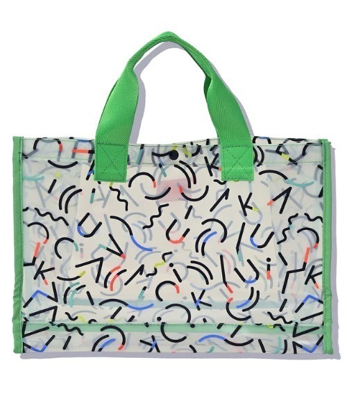 KiU（キウ）の「KiU/キウ PVC クリアバッグ ハンドトートバッグ ホワイトグリーン K335-198（トートバッグ）」 - WEAR