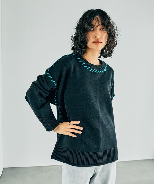 LEPSIM（レプシィム）の「5ゲージハンドステッチプルオーバー 284006（ニット/セーター）」 - WEAR