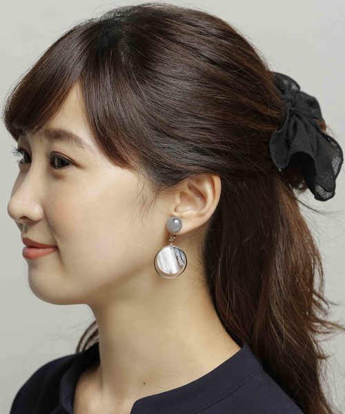 PLAIN CLOTHING（プレーンクロージング）の「天然石風サークルイヤリング【PLAIN CLOTHING】（イヤリング）」 - WEAR