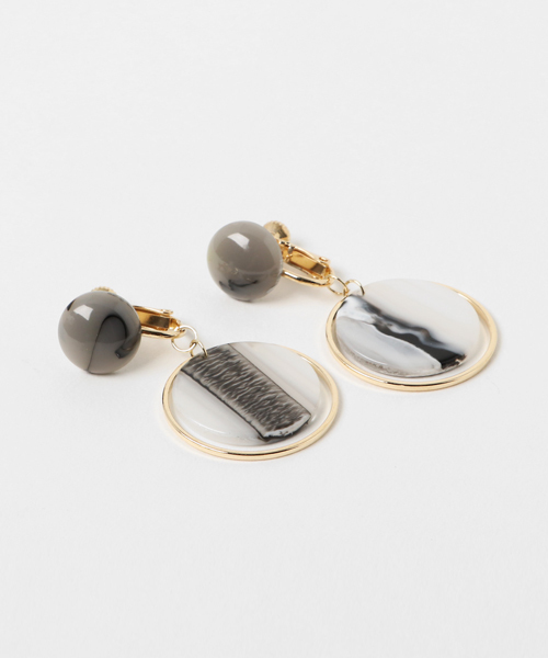 PLAIN CLOTHING（プレーンクロージング）の「天然石風サークルイヤリング【PLAIN CLOTHING】（イヤリング）」 - WEAR