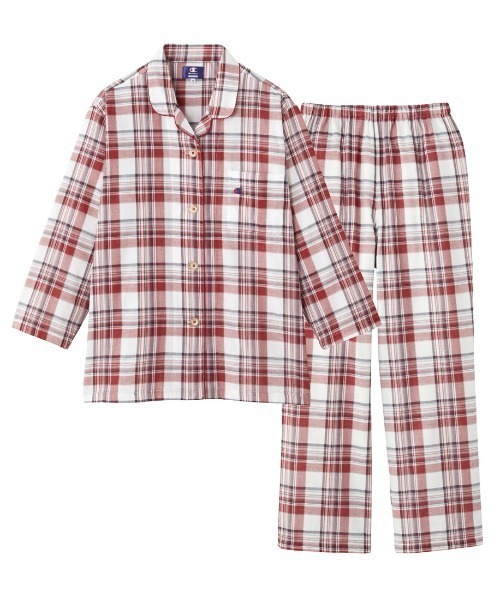 【セール】Champion/チャンピオン ルームウェア 長袖長パンツ 先染めWガーゼ（ルームウェア/パジャマ）｜Champion（チャンピオン ...