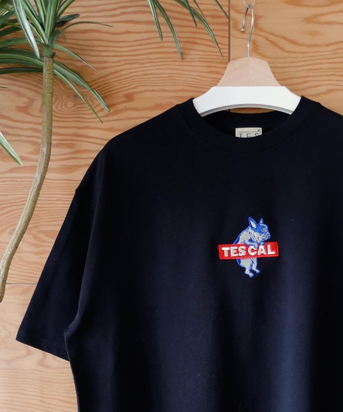 【WEB / FLAG SHOP限定】TES CAL BOX LOGO EMB BIG T-SHIRT /オーバーサイズ・ビッグシルエット ...