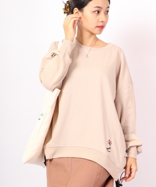 Quelle Chance（ケルシャンス）の「Quelle chance ワンポイント刺繍スケボーネコプルオーバー（Tシャツ/カットソー ...