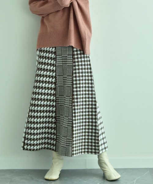 INTERPLANET（インタープラネット）の「VERTICALチェックニットスカート（スカート）」 - WEAR