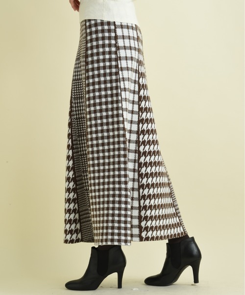 INTERPLANET（インタープラネット）の「VERTICALチェックニットスカート（スカート）」 - WEAR