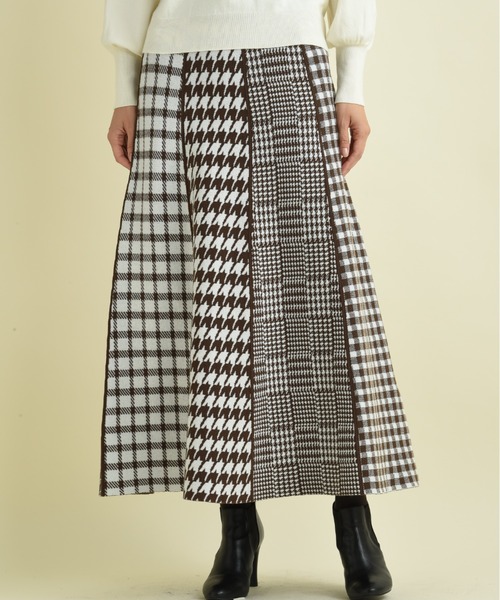 INTERPLANET（インタープラネット）の「VERTICALチェックニットスカート（スカート）」 - WEAR