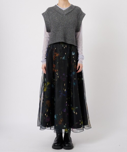 Ameri（アメリ）の「【AMERI/アメリ】UND SCAN FROWER SKIRT（スカート）」 - WEAR