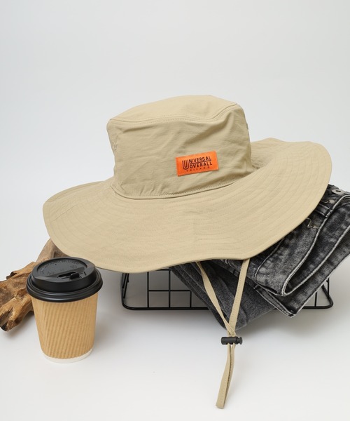 UNIVERSAL OVERALL（ユニバーサルオーバーオール）の「UNIVERSAL OVERALL UVカット 撥水加工 裏地メッシュ シャダン ロングブリムハット 帽子 男女兼用（ハット ...