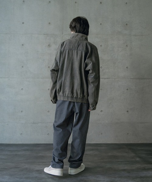 セール】12ozスラブデニムスタンドブルゾン（デニムジャケット