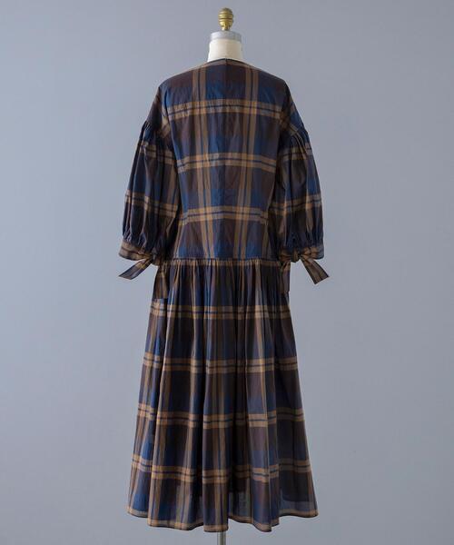 BLAMINK（ブラミンク）の「 R CO CHK CN RBN/SL ワンピース（ワンピース）」 - WEAR