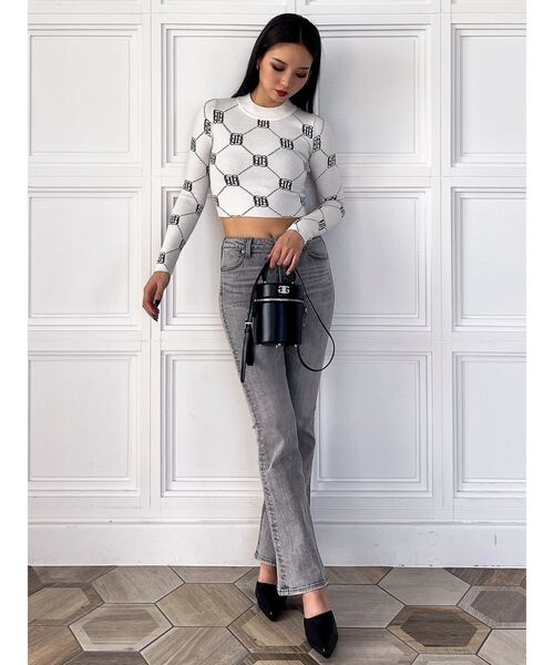 GYDA（ジェイダ）の「GYGY patternプチハイニットトップス（ニット/セーター）」 - WEAR