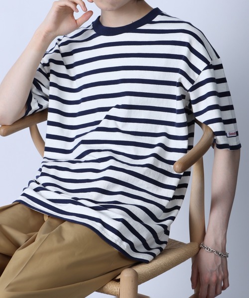 Goodwear（グッドウェア）の「【GOODWEAR】USA COTTON ヘビーウェイトボーダーTEE 2W7-13216（Tシャツ ...