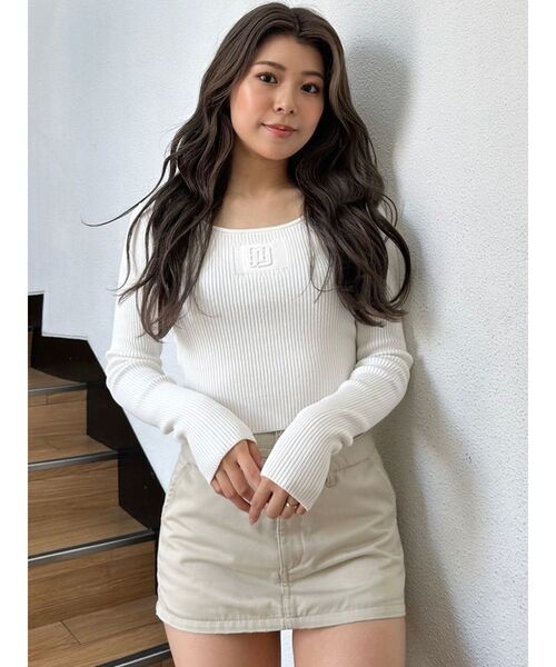 GYDA（ジェイダ）の「GYGYエンボスニットトップス（ニット/セーター）」 - WEAR