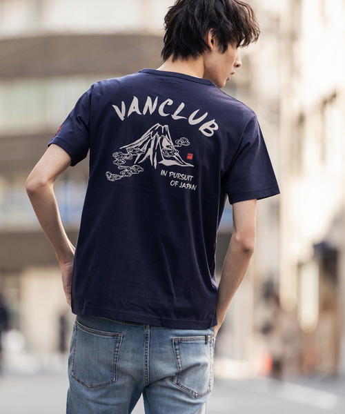 VAN CLUB（バンクラブ）の「VANCLUB USA 天竺 綿100 和テイスト 富士 半袖T（Tシャツ/カットソー）」 - WEAR