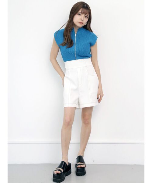 MURUA（ムルーア）の「フロントZIPニットタンク（ニット/セーター）」 - WEAR