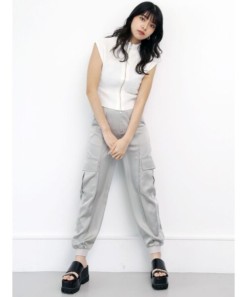 MURUA（ムルーア）の「フロントZIPニットタンク（ニット/セーター）」 - WEAR