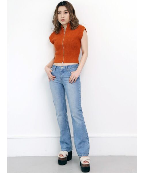 MURUA（ムルーア）の「フロントZIPニットタンク（ニット/セーター）」 - WEAR