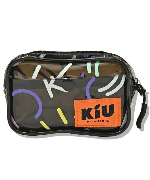 KiU（キウ）の「KiU/キウ PVC クリアポーチM ブラック K340-205（ポーチ）」 - WEAR
