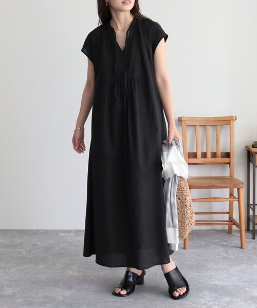 fredy emue（フレディエミュ）の「リネン混スキッパーワンピース（ワンピース）」 - WEAR