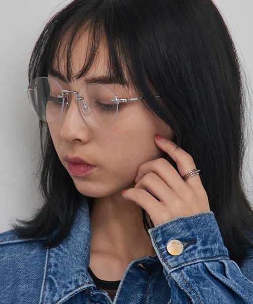 SETUP7（セットアップセブン）の「【SETUP7】リムレスツーポイントメガネ 3397 SPNM（メガネ）」 - WEAR