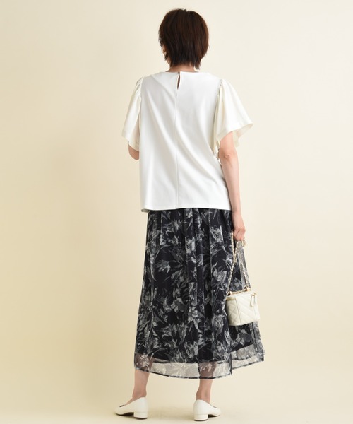 INTERPLANET（インタープラネット）の「ネットクロス花柄タックスカート（スカート）」 - WEAR