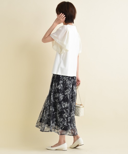 INTERPLANET（インタープラネット）の「ネットクロス花柄タックスカート（スカート）」 - WEAR