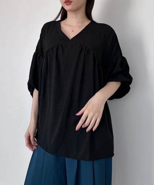 Vネック フレアブラウス（シャツ/ブラウス）｜a lot of love（ア ロット オブ ラブ）のファッション通販 - ZOZOTOWN