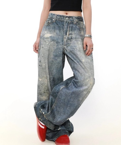 gem（ジェム）の「street washed ink stained denim（デニムパンツ）」 - WEAR