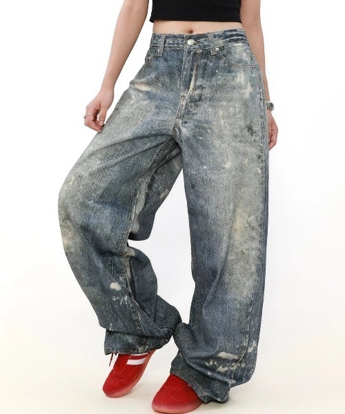 gem（ジェム）の「street washed ink stained denim（デニムパンツ）」 - WEAR