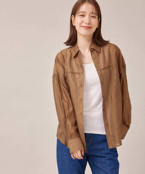 Jayro（ジャイロ）の「テンセル混後ろタックシアーシャツ（シャツ/ブラウス）」 - WEAR