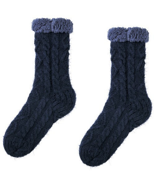 GUNZE（グンゼ）の「UCHI-COLLE/ウチコレ ルームソックス 裏ボア クルー丈 ソックス（ソックス/靴下）」 - WEAR