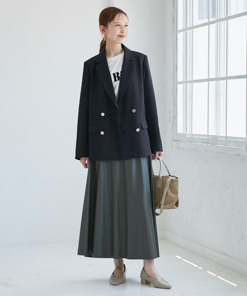 WEB限定・ミドル丈】レディハンサムシリーズ ウールライク金ボタン