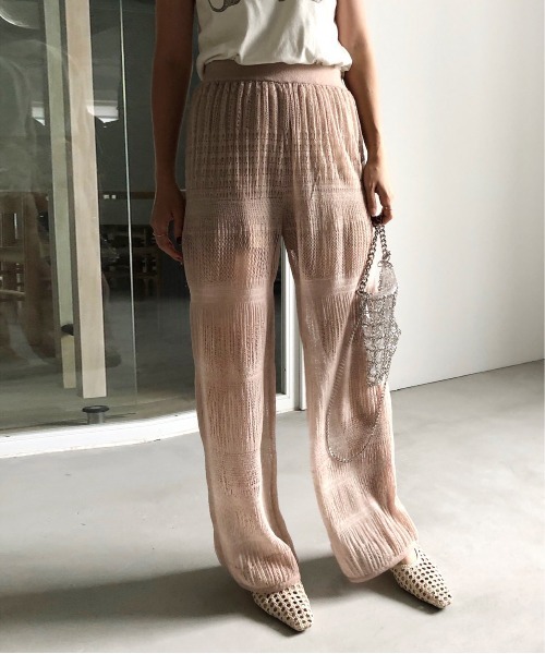 AMERI（アメリ）の「THIN LACE LIKE KNIT PANTS（その他パンツ）」 - WEAR