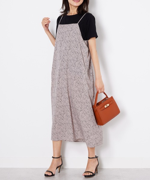 花柄プリントキャミワンピースアンサンブル（ワンピース）｜BELLUNA PLUS（ベルーナ）のファッション通販 - ZOZOTOWN