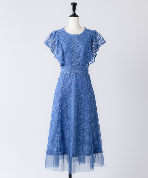 Rewde（ルゥデ）の「ｴﾝﾌﾞﾛｲﾀﾞﾘｰﾚｰｽﾄﾞﾚｽ（0R04-A2123）（ドレス）」 - WEAR