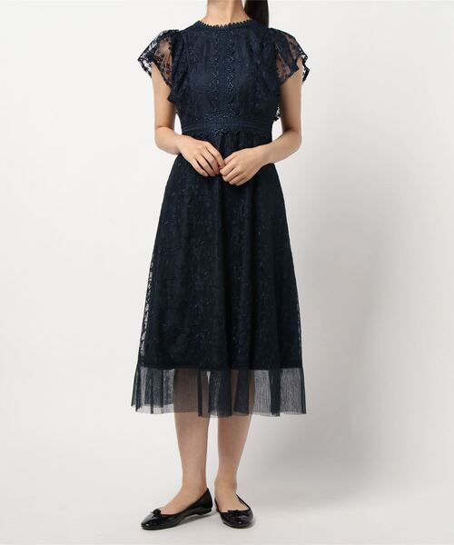 Rewde（ルゥデ）の「ｴﾝﾌﾞﾛｲﾀﾞﾘｰﾚｰｽﾄﾞﾚｽ（0R04-A2123）（ドレス）」 - WEAR