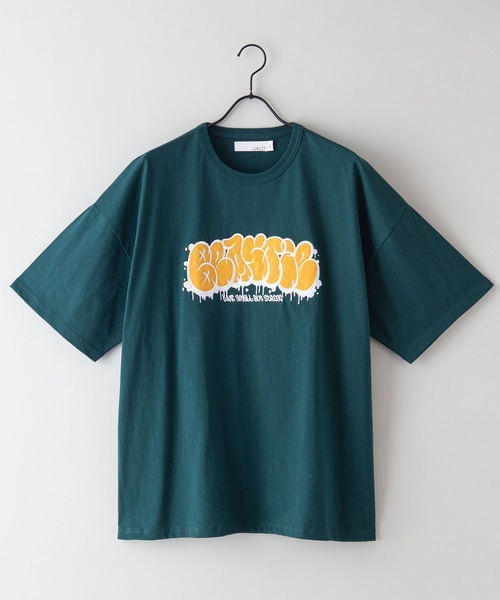 UNIIT（ユニット）の「【UNIIT/ユニット】グラフティロゴ アップリケロゴ ビッグシルエットTシャツ（Tシャツ/カットソー）」 - WEAR
