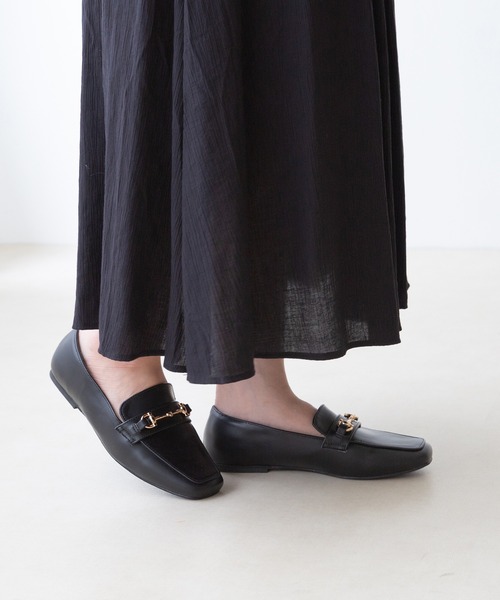 menue（メヌエ）の「freely(フリーリー) 幅広『 4E 』スクエアトゥローファー（ローファー）」 - WEAR
