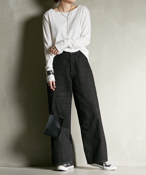 Soiunique（スワユニーク）の「綿100％ゆるシルエット超ワイドパンツ [Soiunique]（デニムパンツ）」 - WEAR