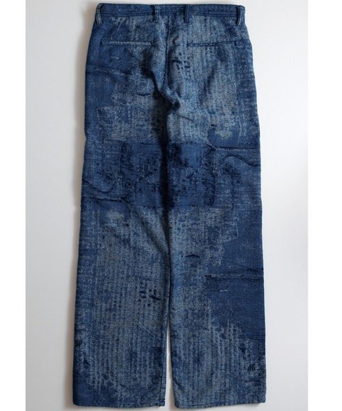 FDMTL（ファンダメンタル）の「FDMTL/ファンダメンタル/BORO JAQUARD WIDE PANTS RINSE（デニムパンツ）」 - WEAR