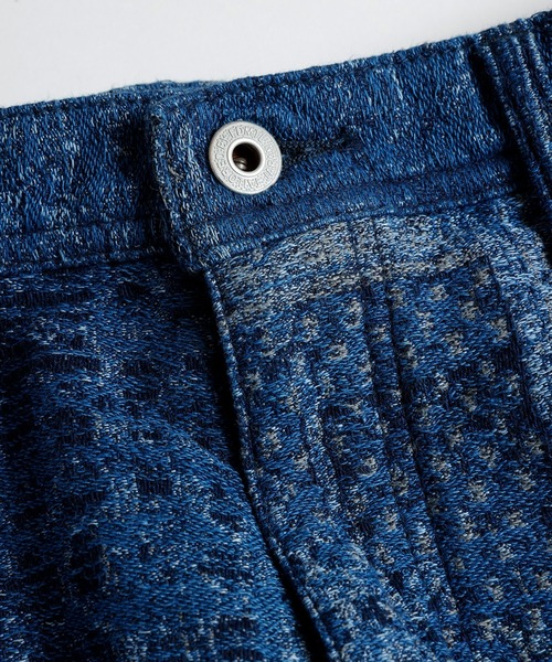 FDMTL（ファンダメンタル）の「FDMTL/ファンダメンタル/BORO JAQUARD WIDE PANTS RINSE（デニムパンツ）」 - WEAR