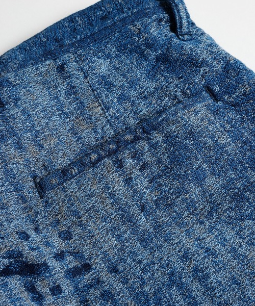 FDMTL（ファンダメンタル）の「FDMTL/ファンダメンタル/BORO JAQUARD WIDE PANTS RINSE（デニムパンツ）」 - WEAR