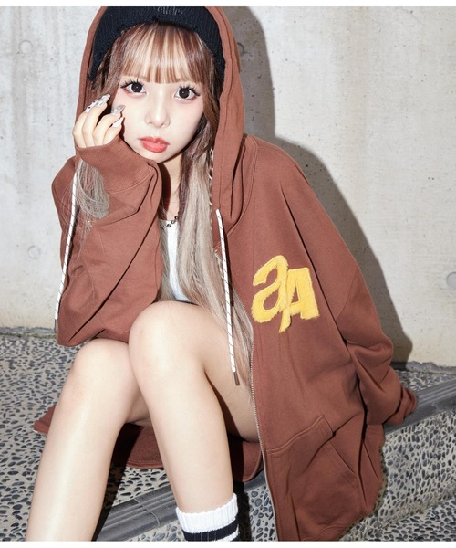 ANAP（アナップ）の「anap×AISAコラボスウェットZIPパーカー（パーカー）」 - WEAR