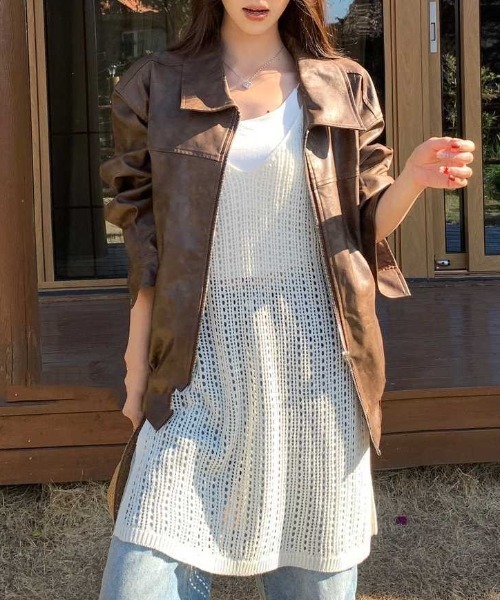 GEMEDA（ジェメダ）の「Vネック透け感編みベストニット（ニット/セーター）」 - WEAR