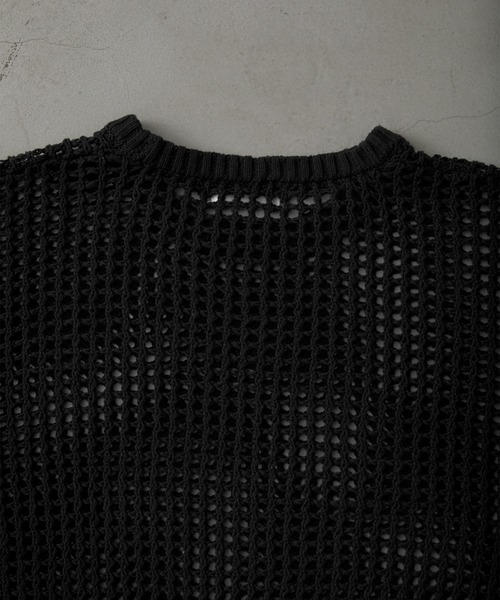 CLEL（クレイル）の「【CLEL】Watermark Knitting Loose Mesh Knit /透かし編み ルーズ メッシュニット（ニット/セーター）」 - WEAR