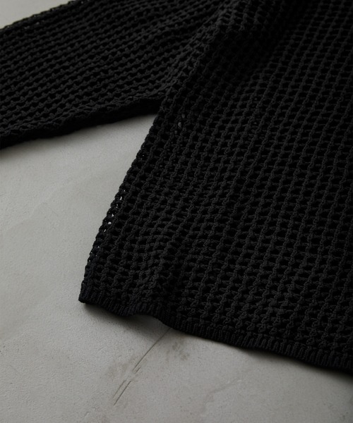 CLEL（クレイル）の「【CLEL】Watermark Knitting Loose Mesh Knit /透かし編み ルーズ メッシュニット（ニット/セーター）」 - WEAR