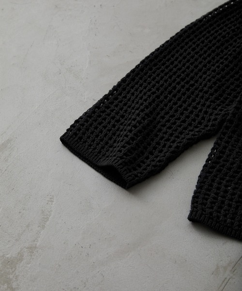 CLEL（クレイル）の「【CLEL】Watermark Knitting Loose Mesh Knit /透かし編み ルーズ メッシュニット（ニット/セーター）」 - WEAR